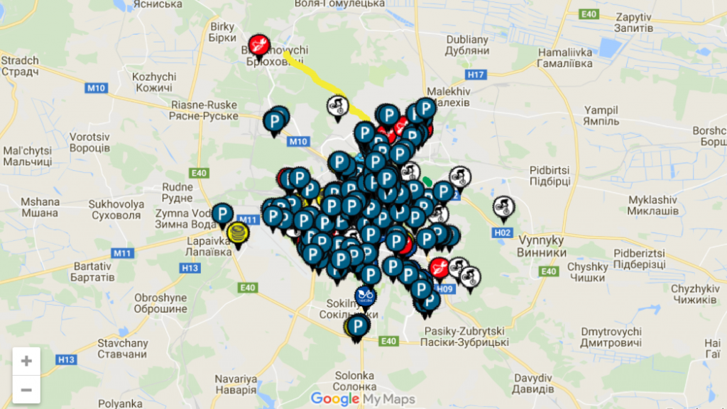 Велосипедна карта Львова | Львів — місто натхнення